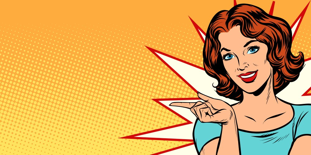 Woman Pointing Finger Vector Images (over 6,100)