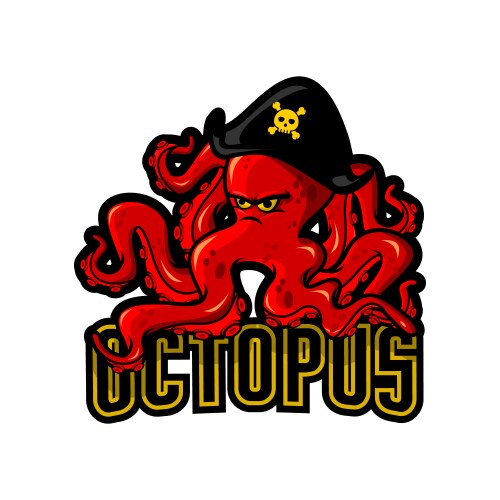 Octopus the pirate Royalty Free Vector Image - VectorStock