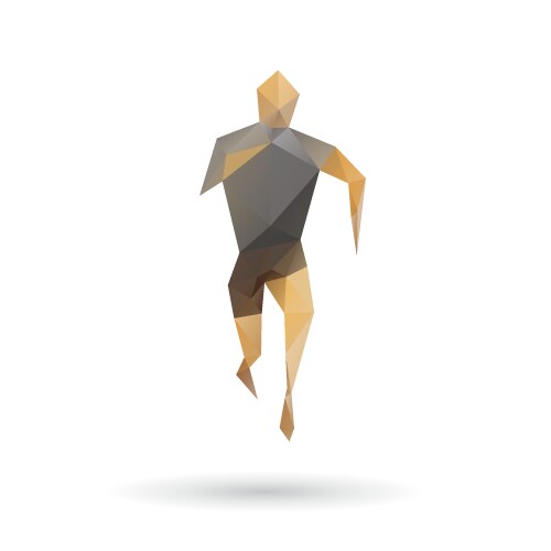 Art concept a running man Royalty Free Vector Image