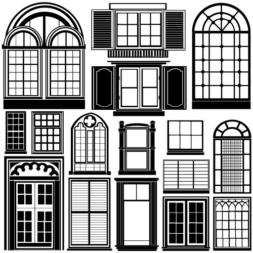 Window and door Royalty Free Vector Image - VectorStock