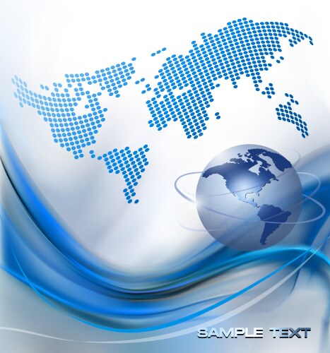 Background with a world map Royalty Free Vector Image