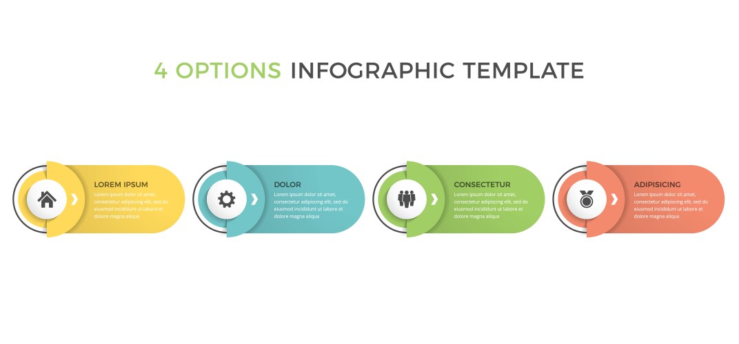 Four steps infographics Royalty Free Vector Image