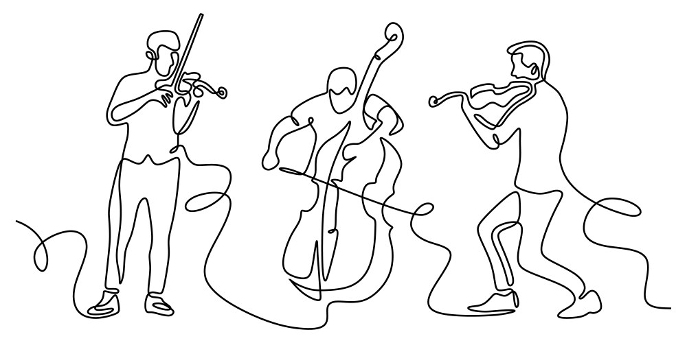Skilled classical musician female character Vector Image