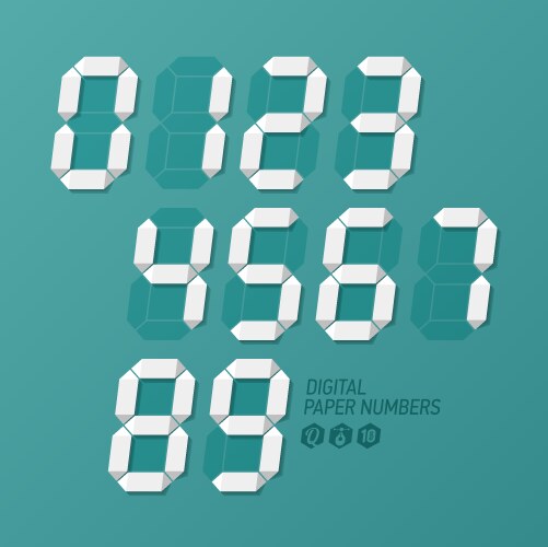 Digital numbers Royalty Free Vector Image - VectorStock