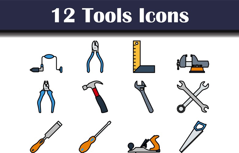 Tools icon set Royalty Free Vector Image - VectorStock