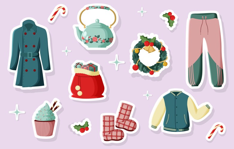 Fur ear warmer sticker Royalty Free Vector Image