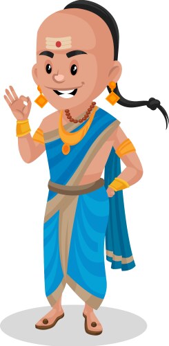 Tenali ramakrishna cartoon character Royalty Free Vector