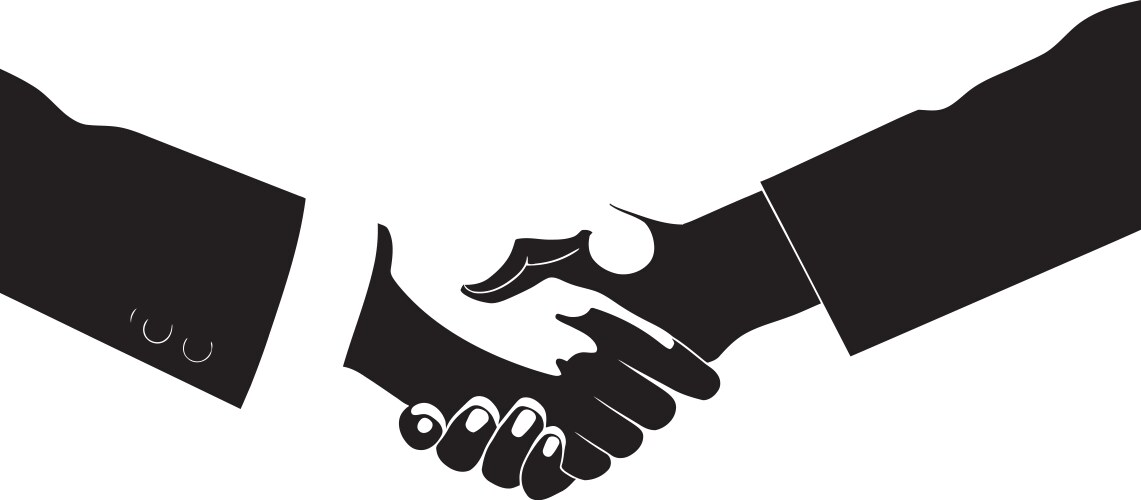 Unity concordance handshake icon design mutual Vector Image