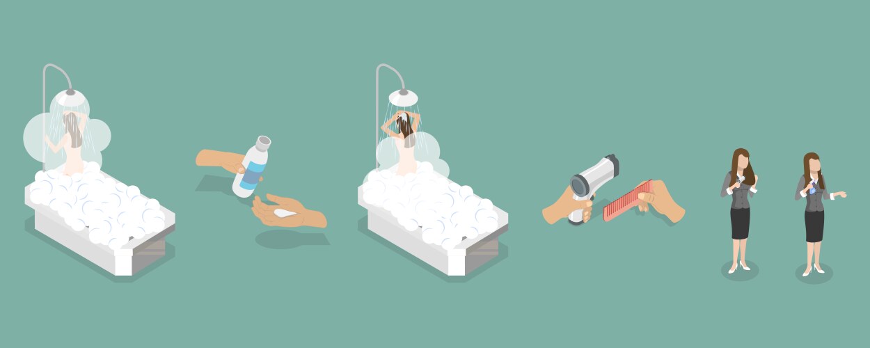 Applying Oil on Hair Vector Images (over 180)