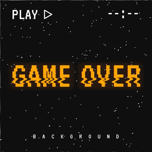 Game over background Royalty Free Vector Image