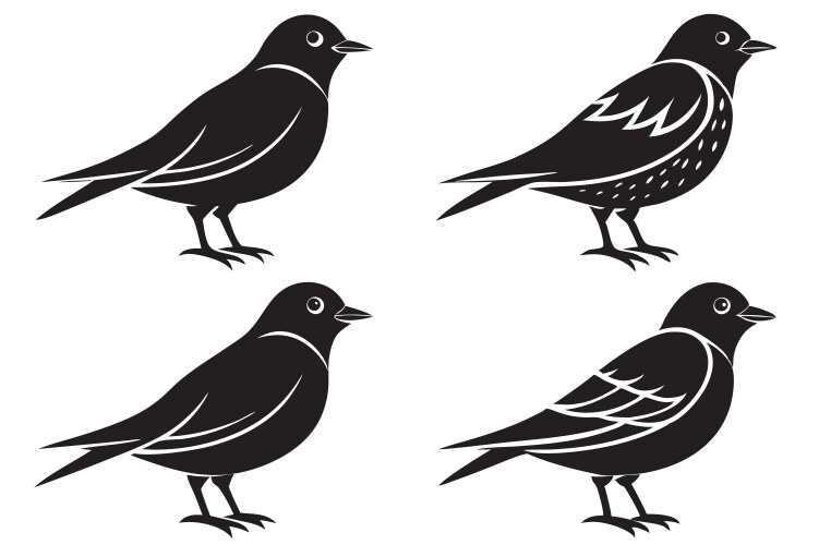 Lark bird silhouette Royalty Free Vector Image