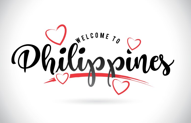 Philippines text design calligraphy Royalty Free Vector