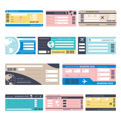 Boarding Pass Barcode Vector Images (over 740)