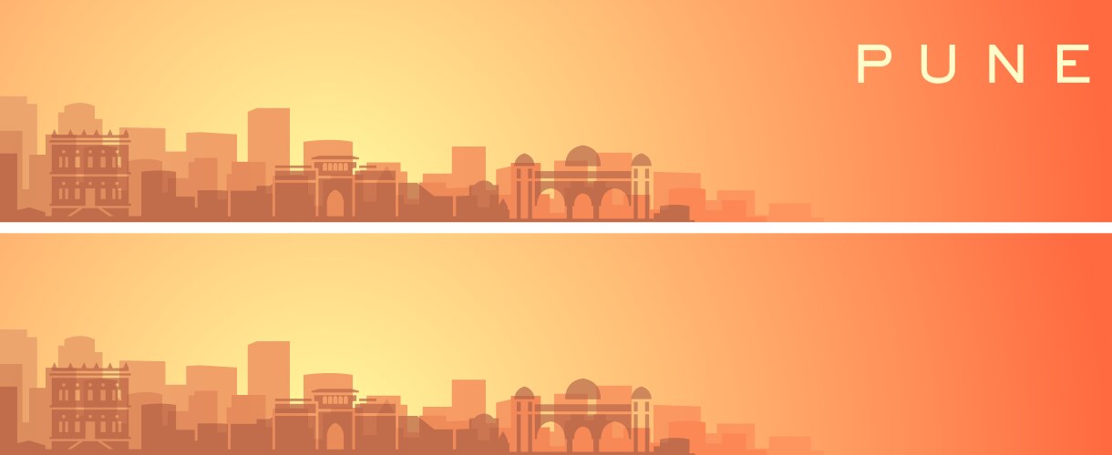 Pune skyline Vector Images & Graphics for Commercial Use | VectorStock