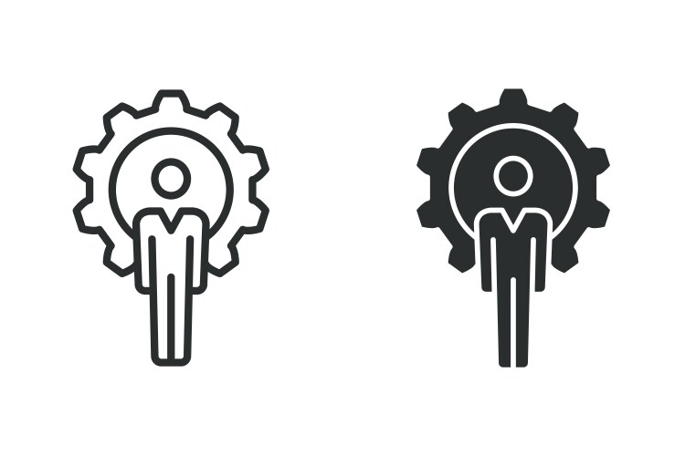 Management consulting icon for graphic Royalty Free Vector