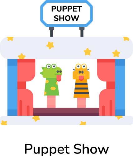 Puppet performance Royalty Free Vector Image - VectorStock