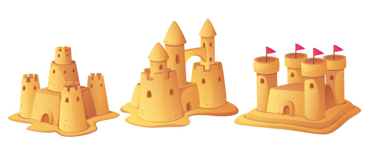 Cartoon Sandcastle Vector Images (over 1,200)