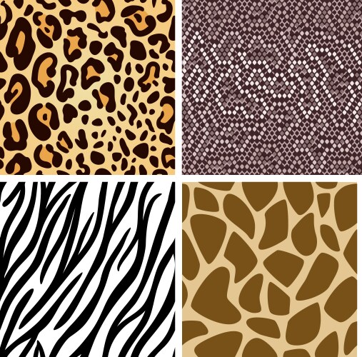 Animal skin hand drawn texture seamless pattern Vector Image