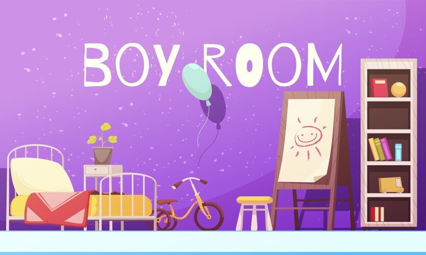 Night home room interior with pink sofa cartoon Vector Image