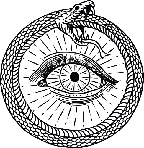 Quetzalcoatl Ouroboros Serpent Royalty Free Vector Image