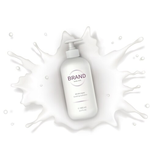 Concept poster for organic natural cream Vector Image