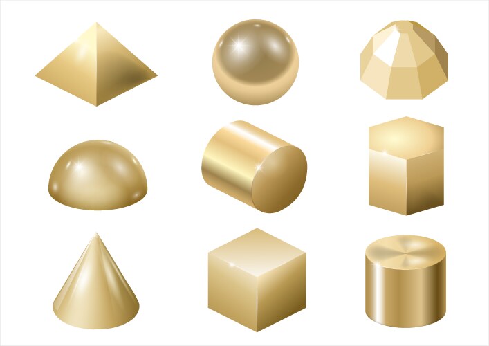 Set of classical gold cornices Royalty Free Vector Image