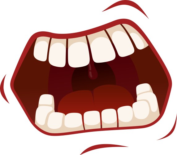Babys mouth screaming Royalty Free Vector Image