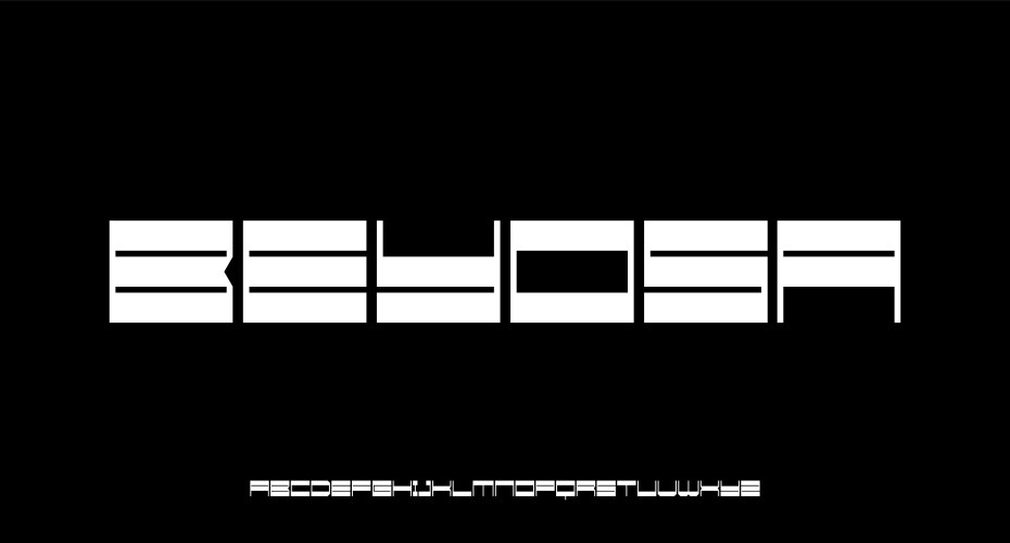 Experimental modern bold display alphabet font Vector Image