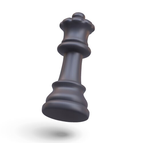 3d black bishop different angle view chess piece Vector Image