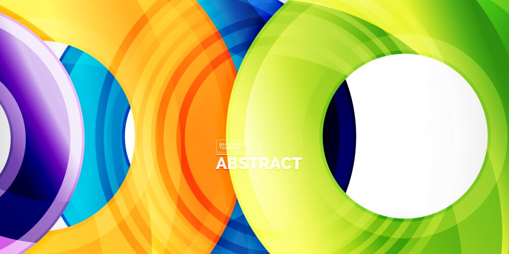 Bright colorful circles with light effects Vector Image