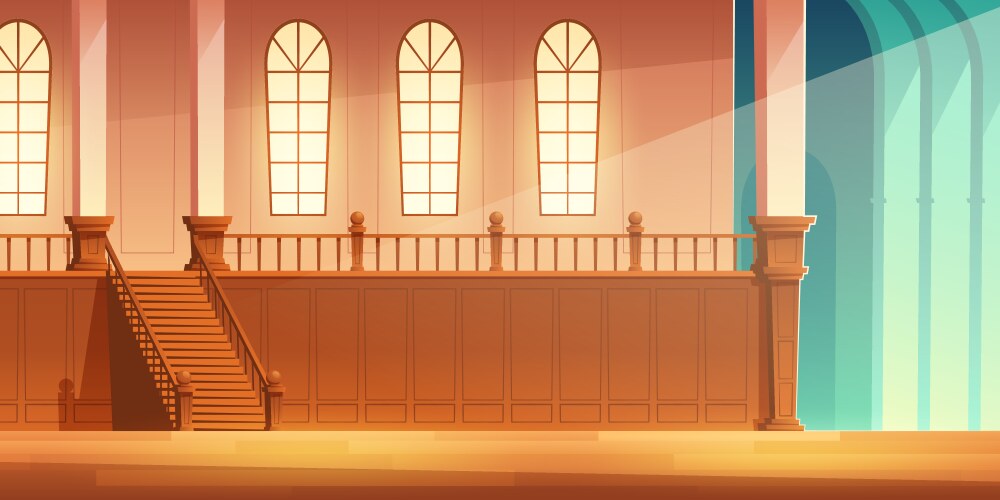 Cartoon castle hall ballroom for dancing Vector Image