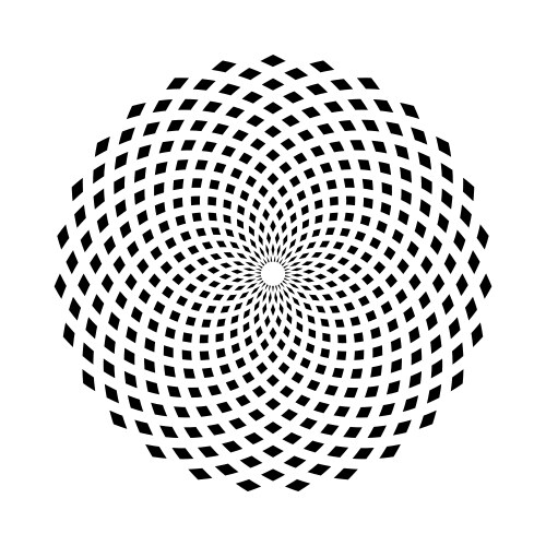 Radial circle pattern Royalty Free Vector Image