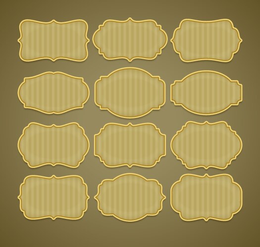 Blank frame and label set Royalty Free Vector Image