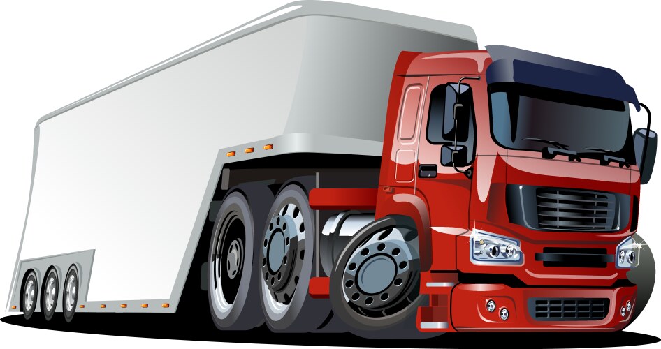 Cartoon semi truck Royalty Free Vector Image - VectorStock
