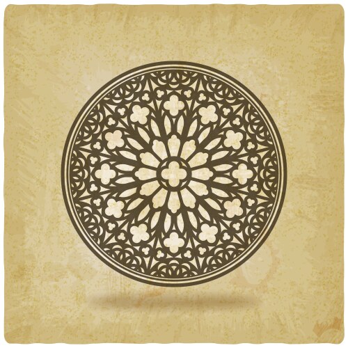 Rose window Royalty Free Vector Image - VectorStock