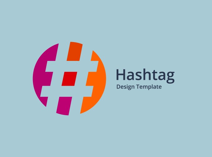 Hashtag symbol logo icon design template elements Vector Image
