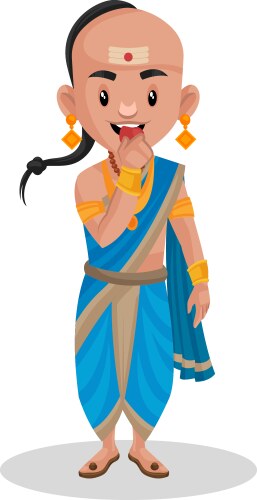 Tenali ramakrishna cartoon character Royalty Free Vector