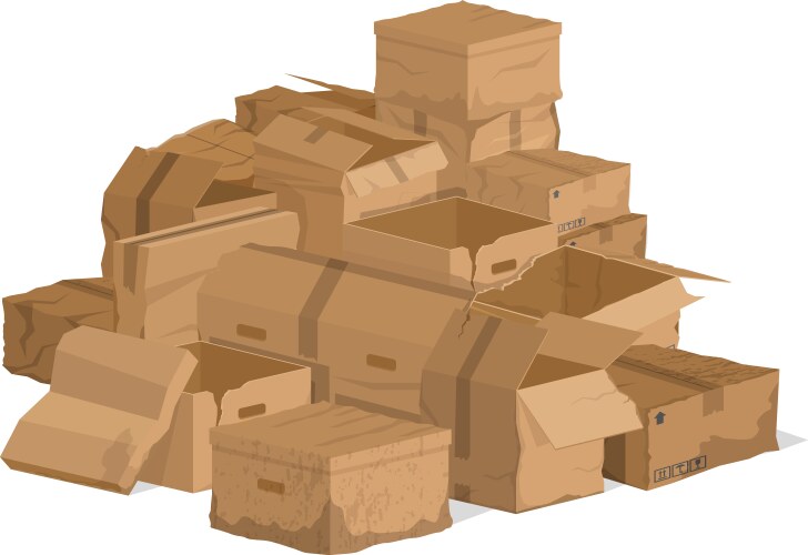 Cardboard boxes Royalty Free Vector Image - VectorStock