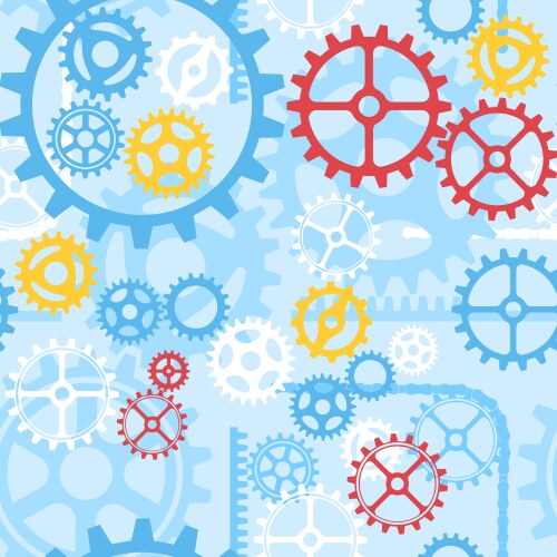 Colorful gears Royalty Free Vector Image - VectorStock