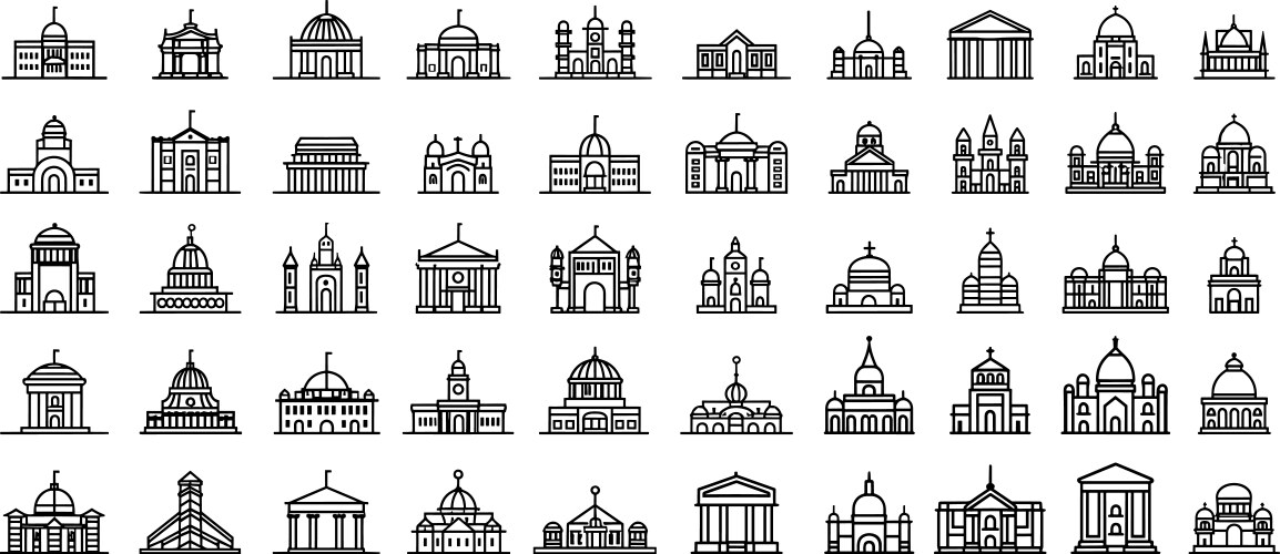 Orthodox church buildings Royalty Free Vector Image