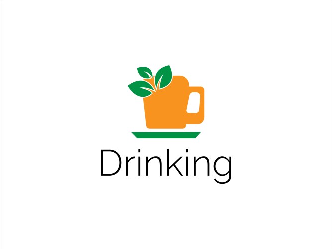 Drinking logo design Royalty Free Vector Image