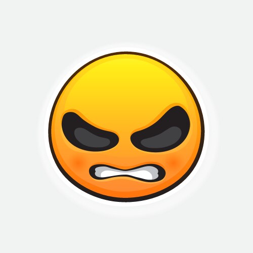 Embarrassed insecure emoticon Royalty Free Vector Image
