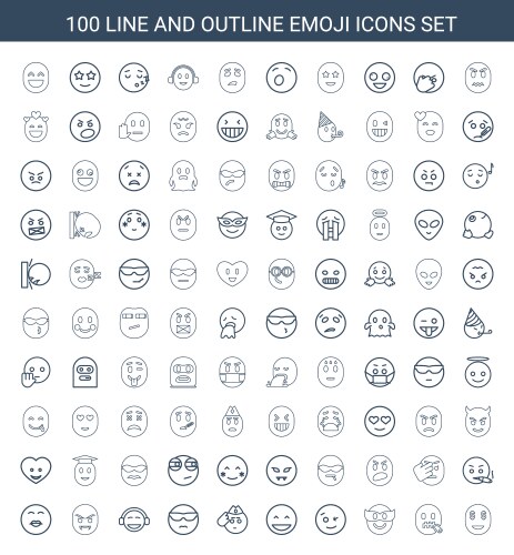 100 Emoji Vector Images (over 840)