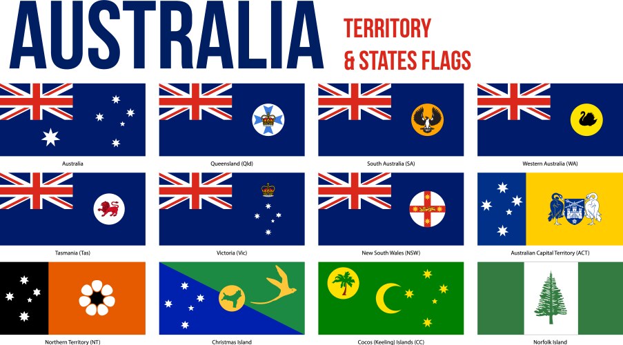 Australia flag seamless pattern Royalty Free Vector Image