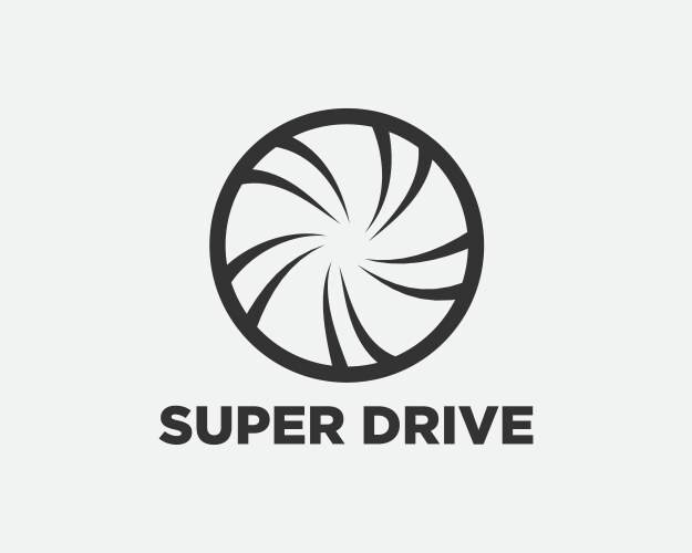 Isolated abstract blue color wheel logo icon car Vector Image