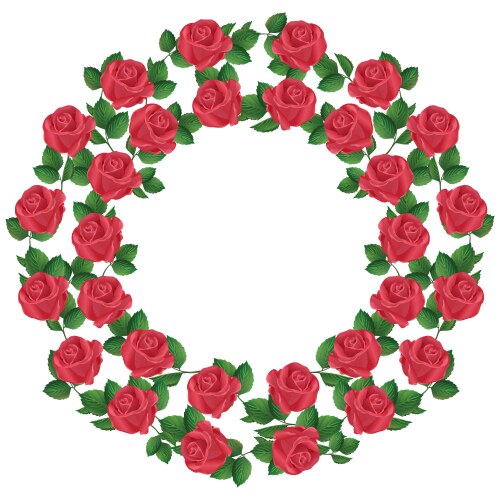 Roses frame Royalty Free Vector Image - VectorStock
