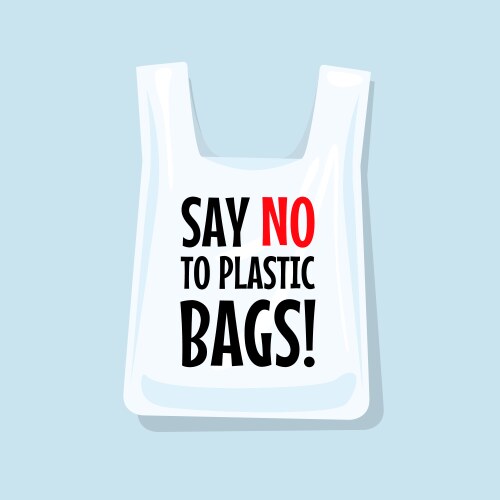 Say no to single use plastic Royalty Free Vector Image