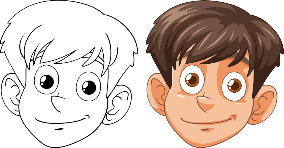 Boy Face Outline Vector Images (over 10,000)