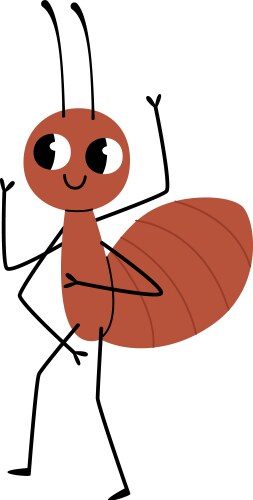 Cartoon ant insect Royalty Free Vector Image - VectorStock