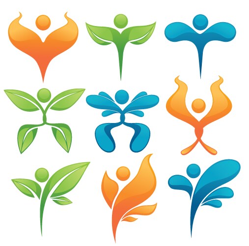 Symbols of nature Royalty Free Vector Image - VectorStock